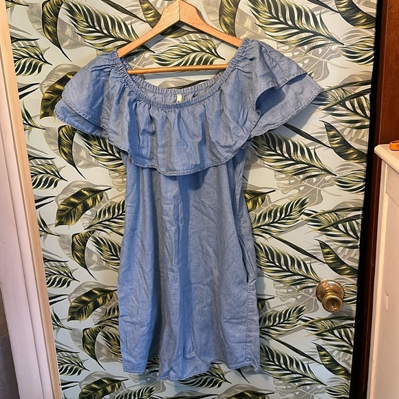 girl krazy | Dresses | Dd69 Blue Denim Dress Girl Krazy Medium Med M ...